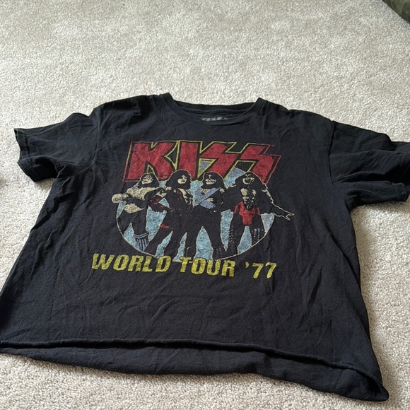Kiss | Tops | Kiss Kids Black World Tour 77 Tshirt | Poshmark